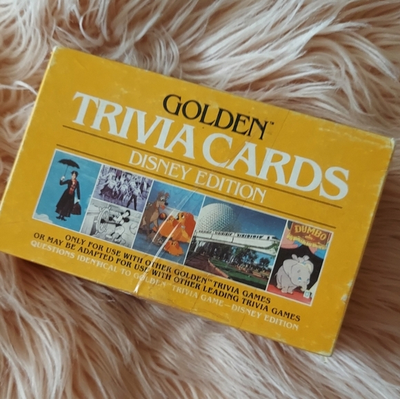 Disney | Other | Vintage Golden Disney Trivia Card Game | Poshmark